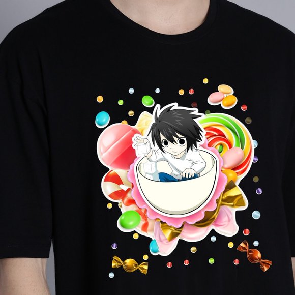 Gildan | Shirts | Death Note L Sweets Anime Tshirt | Poshmark